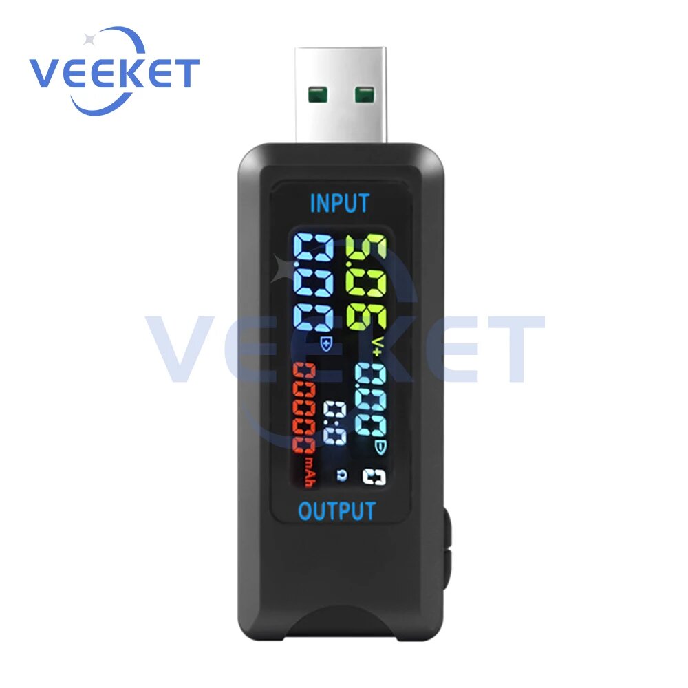 Портативный USB тестер напряжения и тока 5.06V 9000mAh