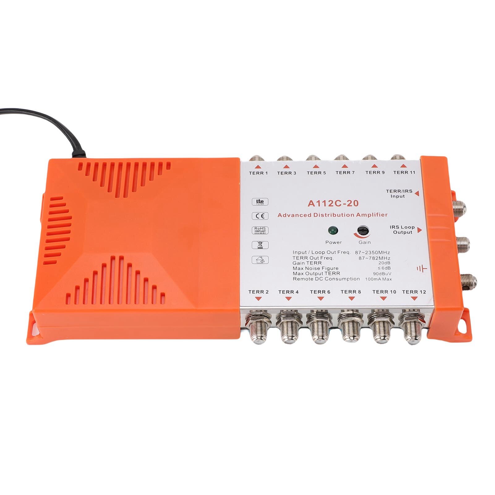 12-канальный усилитель-распределитель IRS Loop каскадный разветвитель для ТВ CATV система поддержка 4G LTE фильтр вилка США 110-120 В