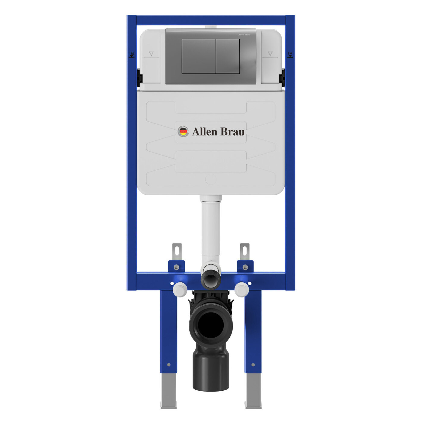 Инсталляция для унитаза Allen Brau Pneumatic Pro 9.11103.20 с кнопкой 9.20002. MG сатин