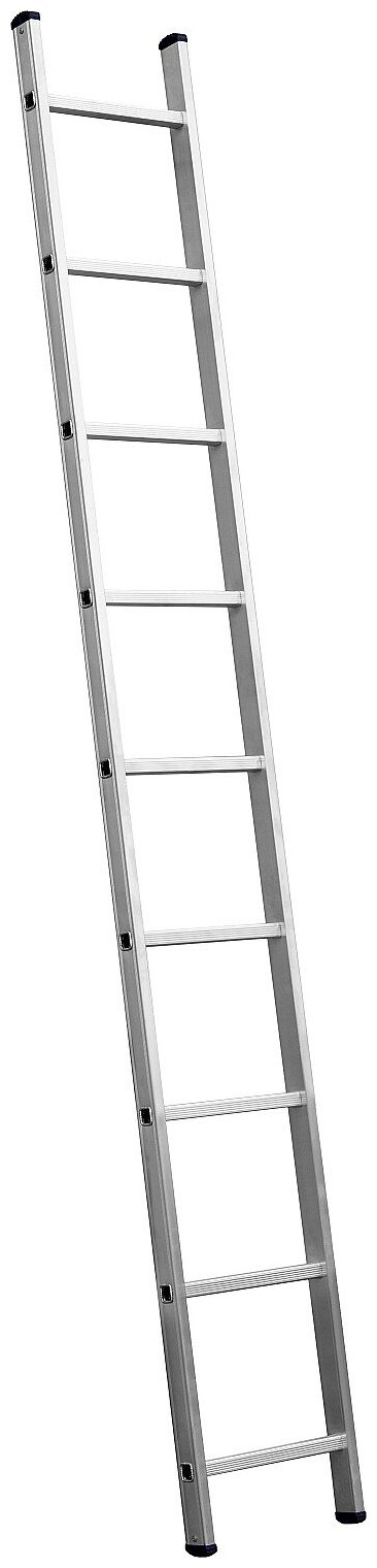 СИБИН 9 ступеней, высота 251 см, односекционная, алюминиевая, приставная лестница (38834-09)