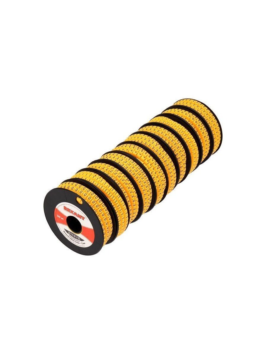 Маркер кабельный 0-9 комплект 10 роликов от 3.6 до 7.4мм REXANT 12-6061