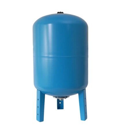 Гидроаккумулятор UNIPUMP 100л  вертикальный ГВ 100 (БЭЗ) нижнее подключение (синий) 44355 (Ø1")