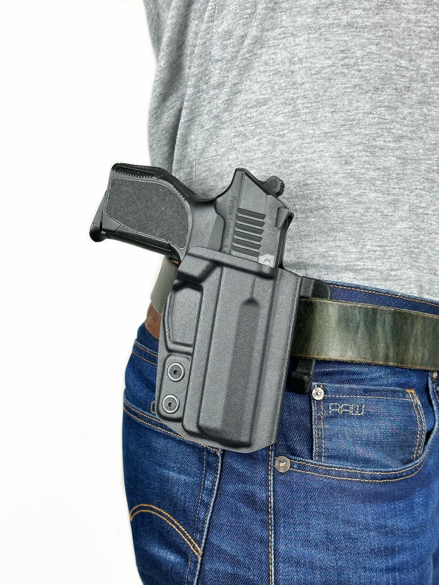 Поясная кобура из кайдекса для пистолета Стрела МП9 и Стрела МП45