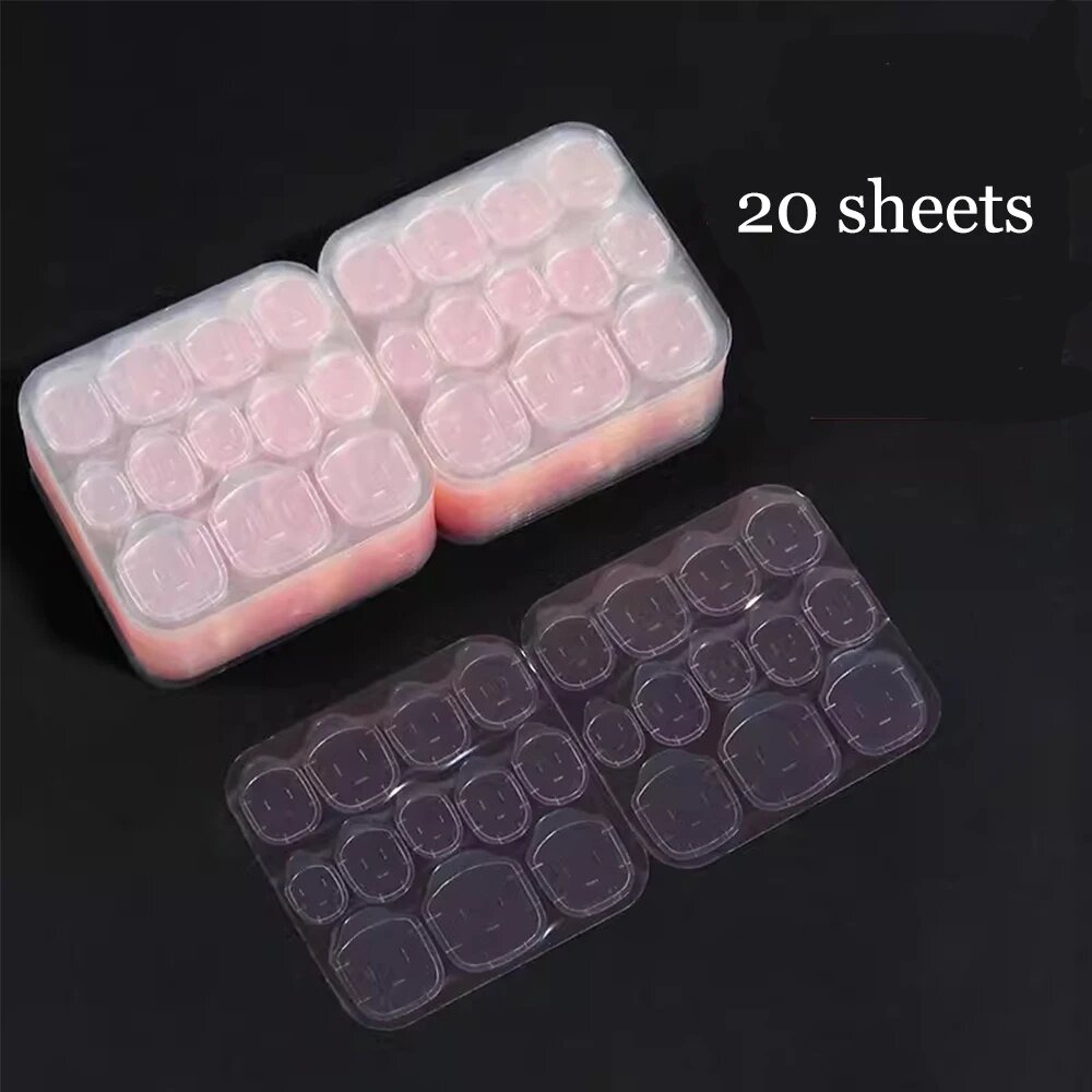 Клейкие ленты для накладных ногтей 20 sheets pink