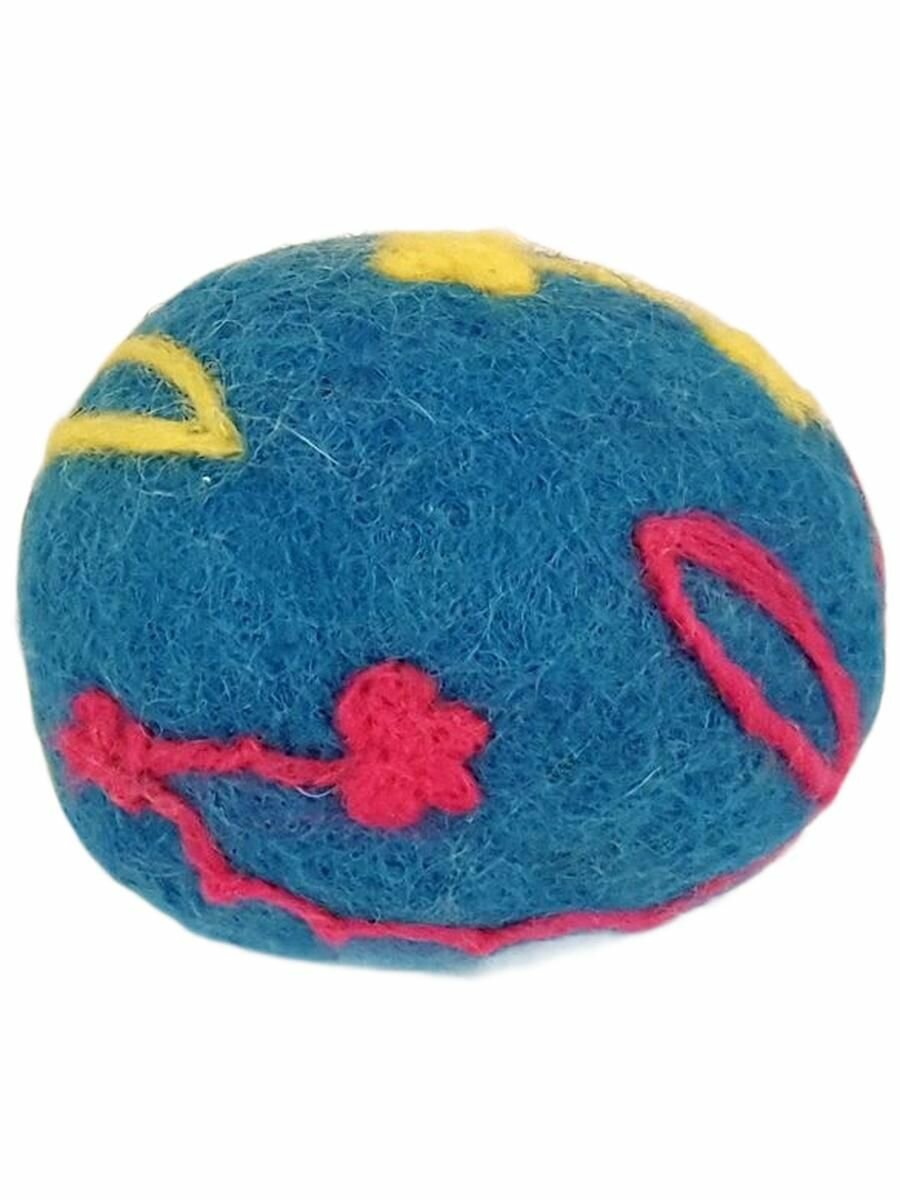 Сувенир, Валяная игрушка Яйцо пасхальное голубое, ручная авторская работа