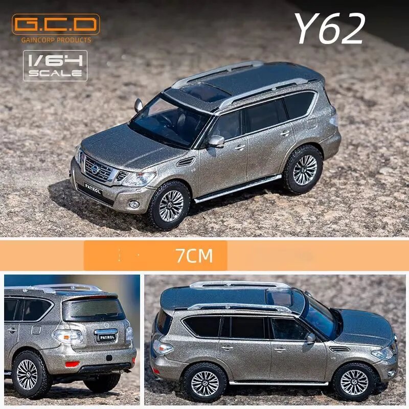 Миниатюрная модель автомобиля из литого металла Ниссан Патруль Y62 SUV модель автомобиля Игрушки 1:64 Nissan Patrol Y62 SUV