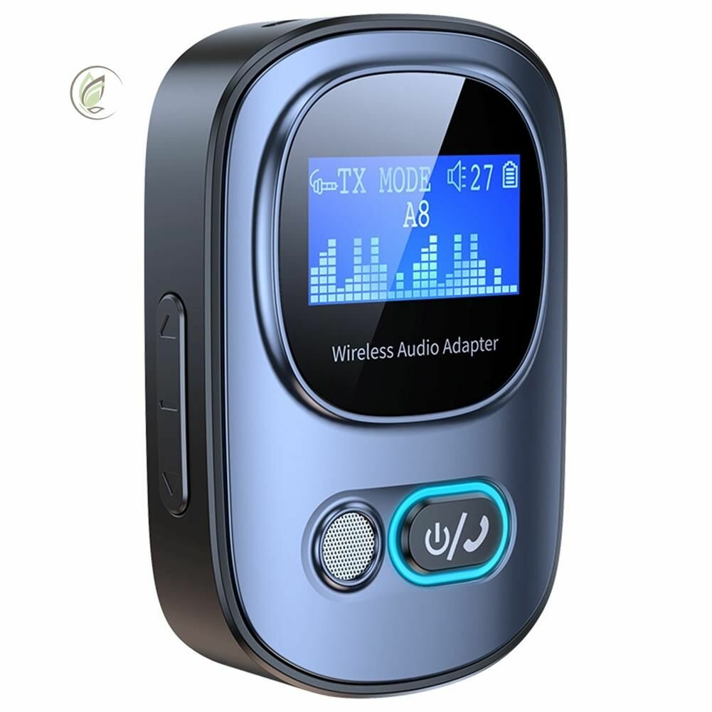 (T I N M) Передатчик Bluetooth 5.3, приемник Беспроводной аудиоадаптер 2-в-1 со светодиодным дисплеем, дополнительный аудиоприемник 3,5 мм