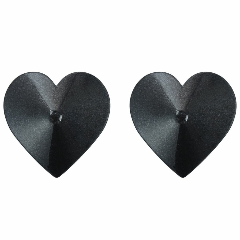 Четырехугольный круглый металлический сундук love square из черного металла в форме сердца