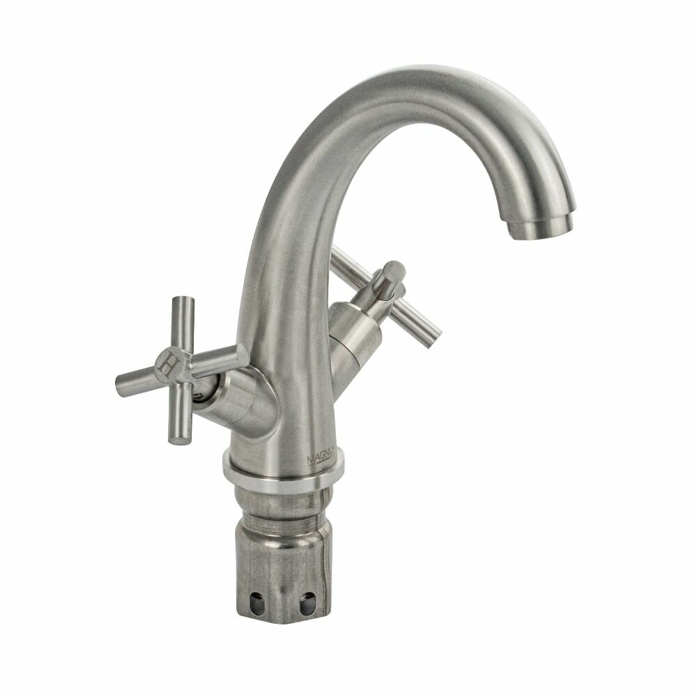 MAGNUS - Смеситель на раковину металокерамика, из нержавеющей стали марки 304