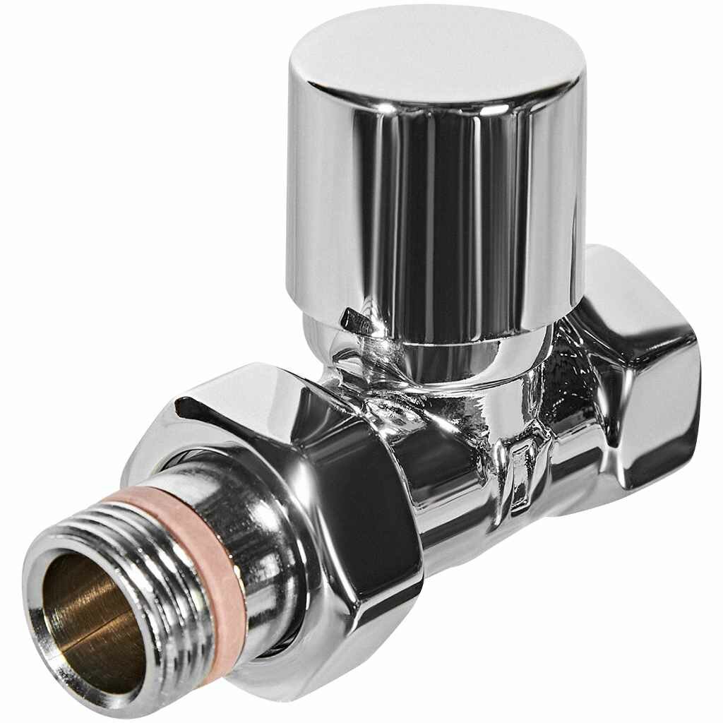 Клапан запорно-балансировочный 1/2", KVs 2,62 прямой, хром, STOUT Design (SVLD-0001-000015C)