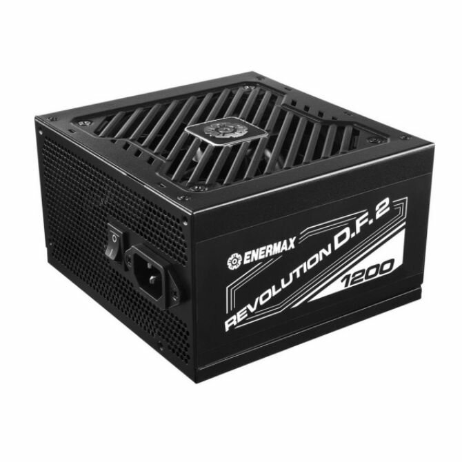 Блок питания ENERMAX REVOLUTION D.F. 2 (ERS1200EWT) черный - 1200Вт, ATX 20+4 пин, 4 pin + 4 pin x2 CPU, 12 SATA, 4 x 6+2 pin PCI-E