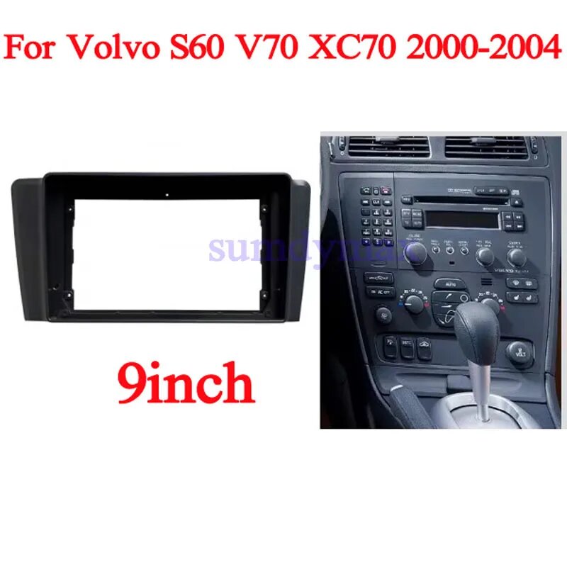 2Din автомобильная аудиолицевая панель для Volvo S60 V70 XC70 2000-2004 9 дюймов с большим экраном, радио, стерео панель, крепление на приборную панель, комплект для переоборудования
