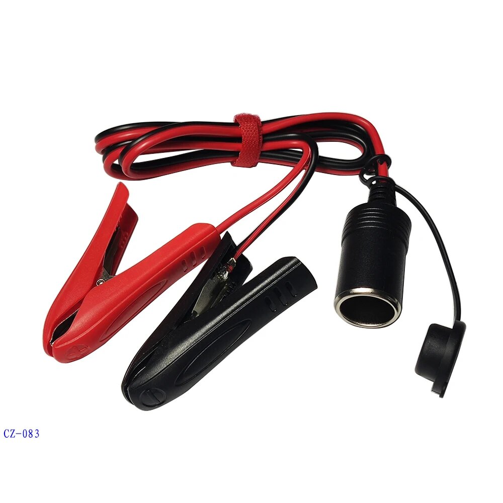 Автомобильный аварийный источник питания JKM 12/24 В, кабель для пуска, гнездо прикуривателя, до провода зажима крокодила 85 мм с предохранителем с лезвием 20 А, 1M without Fuse