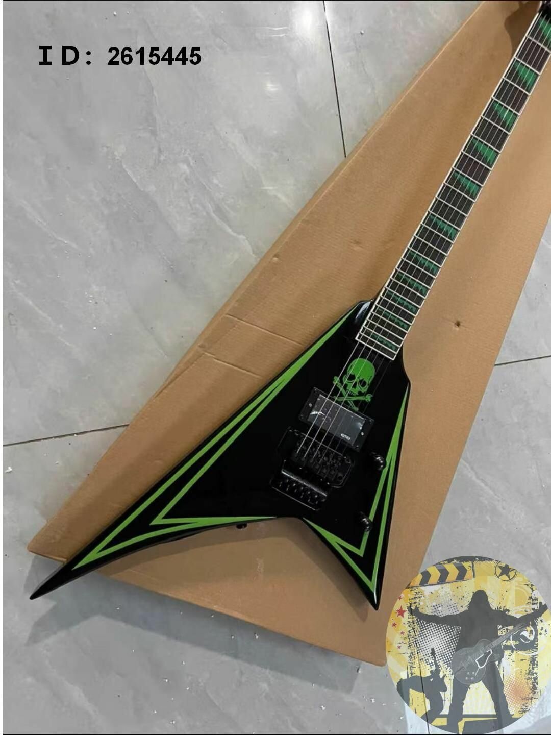 Кастомная электрогитара в форме V с 6 струнами, изготовленная в Китае