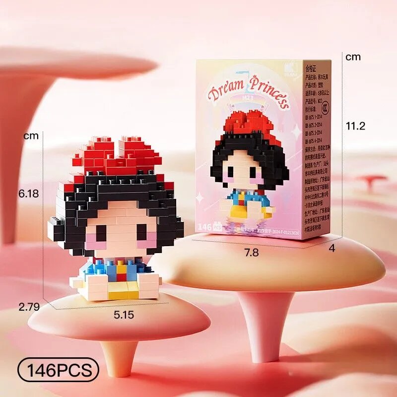 Маленькие строительные блоки, детские развивающие игрушки, Snow White