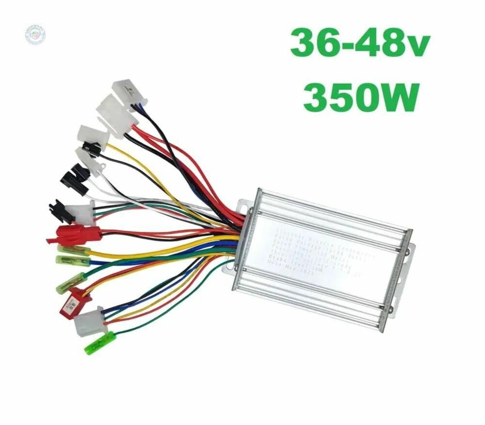 Универсальный контроллер 36V-48V 350Вт для электросамоката и электровелосипеда, бесщеточный, с защитой от влаги, подходит для двигателей с/без датчиков Холла