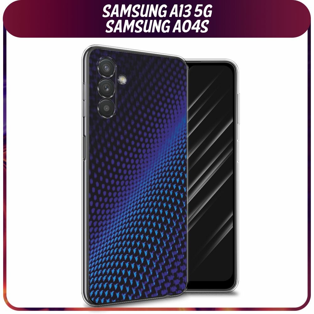 Чехол на Samsung Galaxy A13 5G/A04s / Самсунг Галакси А13 5G/A04s с принтом "Синий карбон"