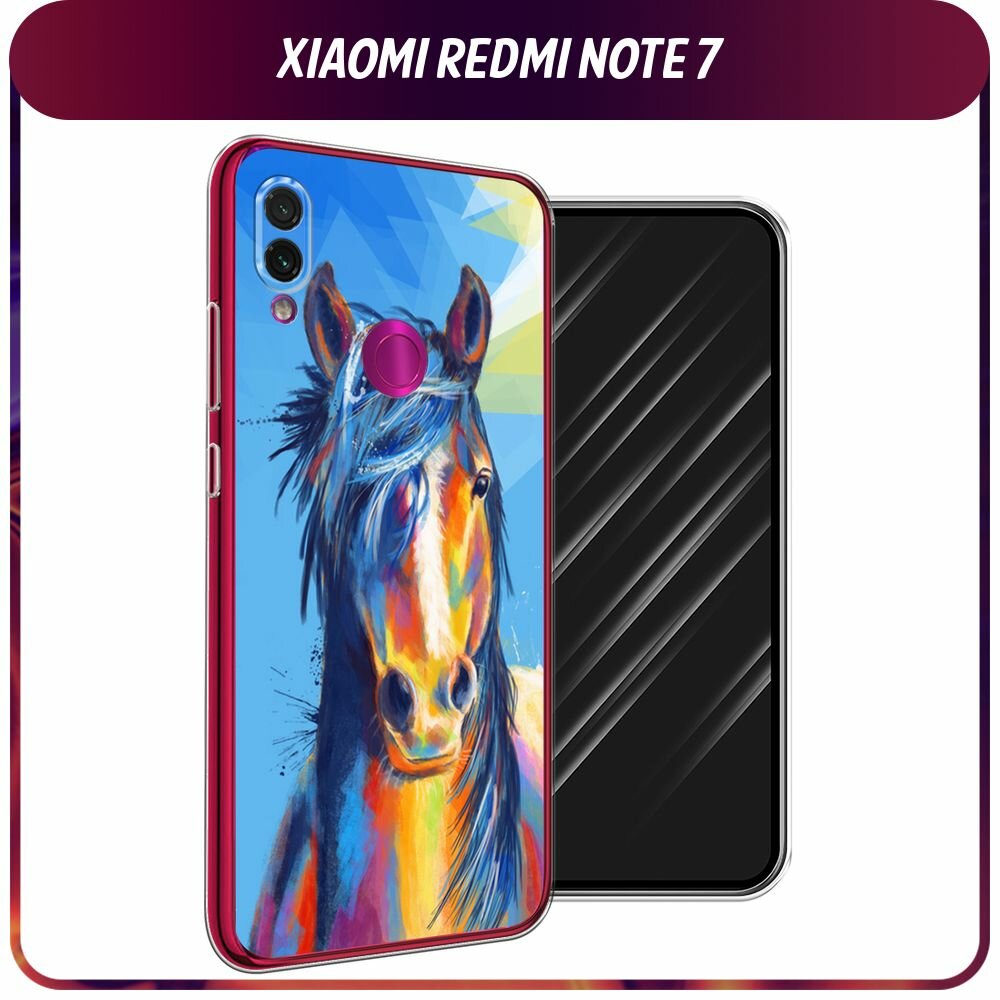 Чехол на Xiaomi Redmi Note 7 / Сяоми Редми Нот 7 с принтом "Лошадь арт 3"