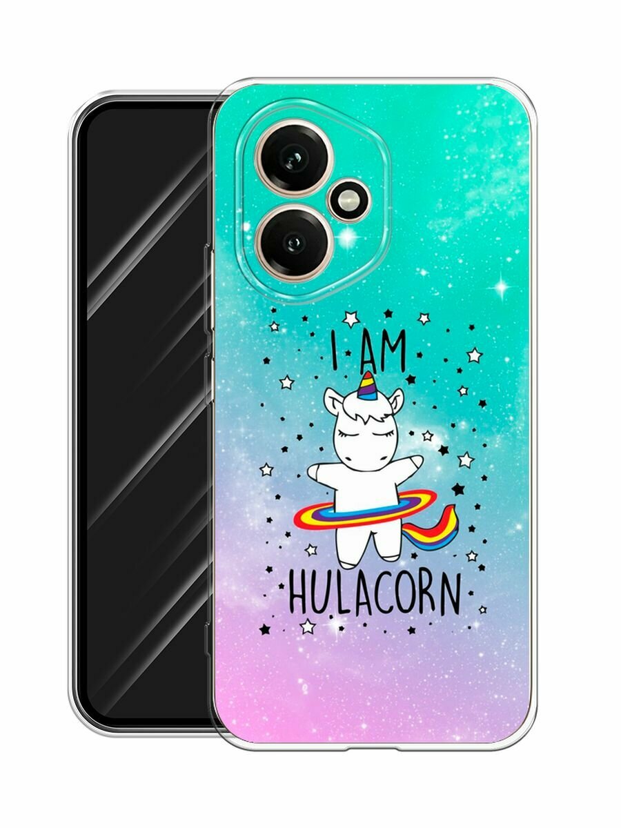 Силиконовый чехол на Honor 400 / Хонор 400 с принтом I am hulacorn — фото 1