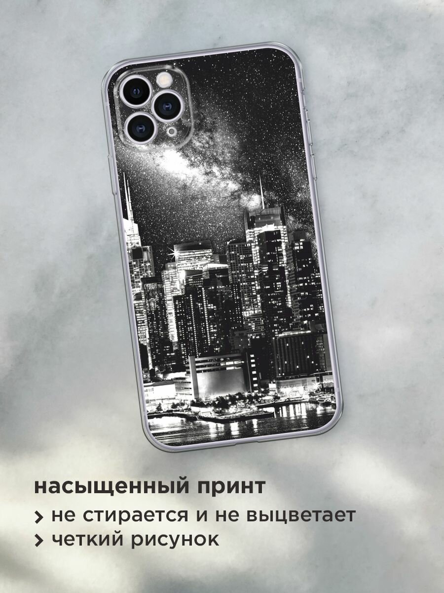 Чехол на Apple iPhone 11 Pro / Айфон 11 Про с принтом "Ночной Нью-Йорк" — фото 1
