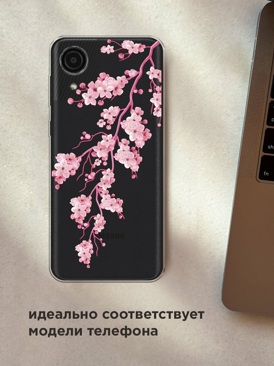 Чехол на Samsung Galaxy A03 Core / Самсунг Галакси А03 Core с принтом "Ветка сакуры 2" — фото 1