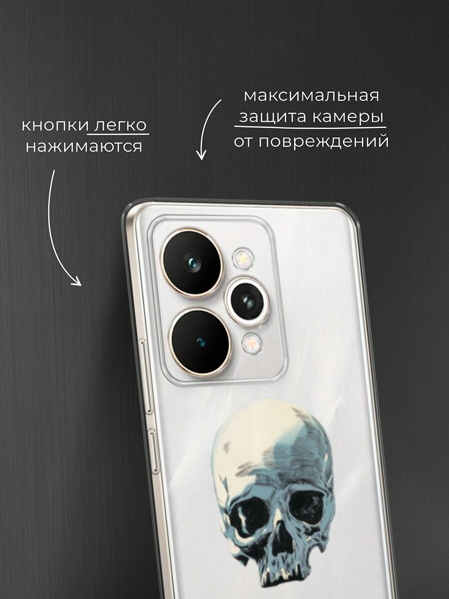 Чехол на Realme 15 Pro / Реалми 15 Про с принтом "Гусар", прозрачный — фото 1