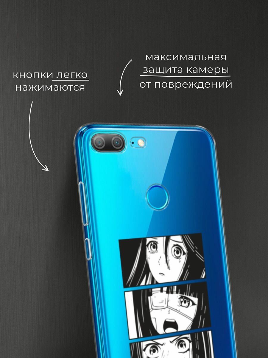 Чехол на Honor 9 Lite / Хонор 9 Лайт с принтом "Tokyo girls", прозрачный — фото 1