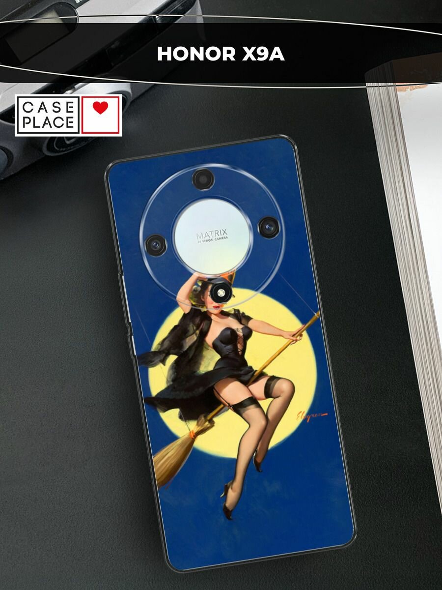 Силиконовый чехол на Honor X9A / Хонор X9A с принтом "Pin-Up Witch"