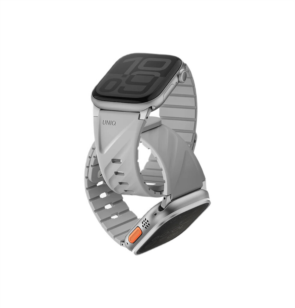 Ремешок Uniq для Apple Watch 40-49 mm FLUO Silicone Rubber Mist Grey