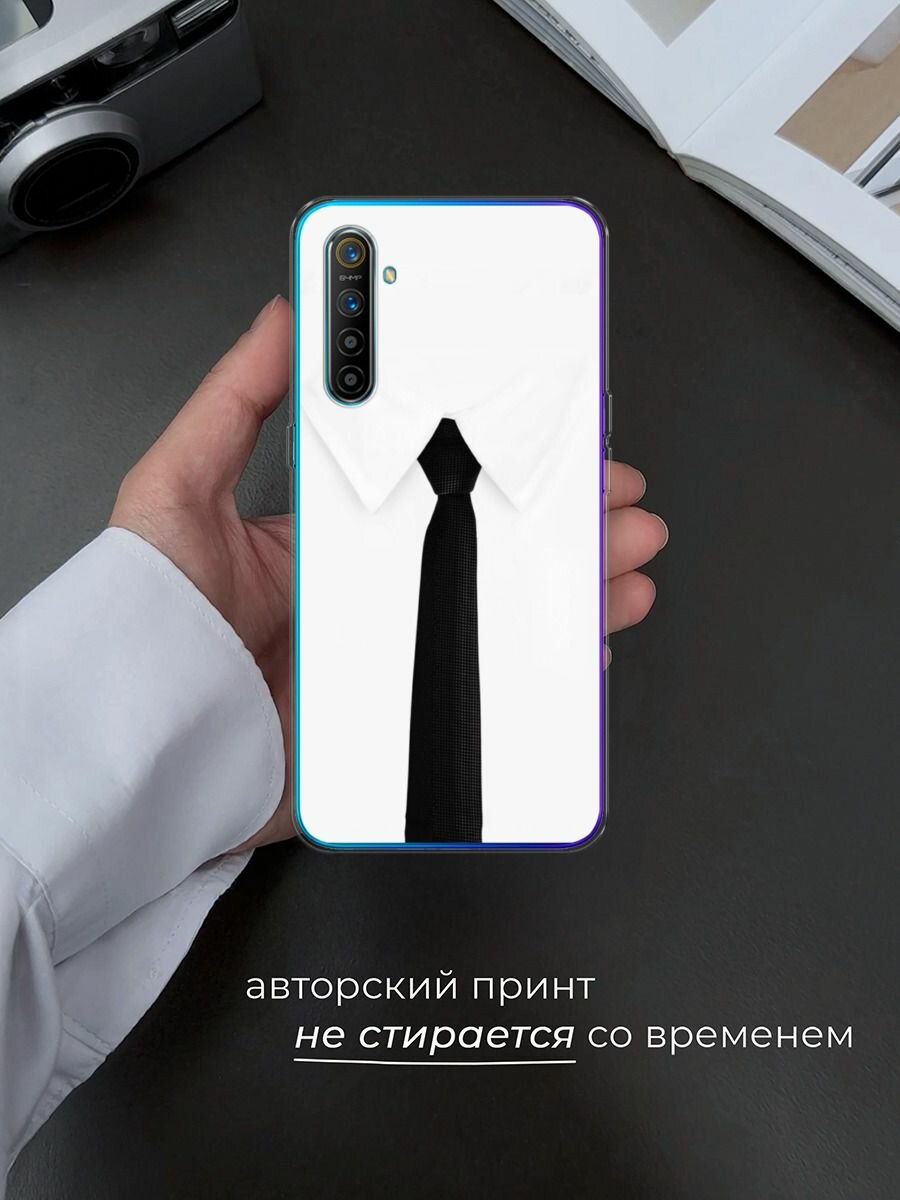 Силиконовый чехол на Realme XT / Реалми XT с принтом "Галстук" — фото 1