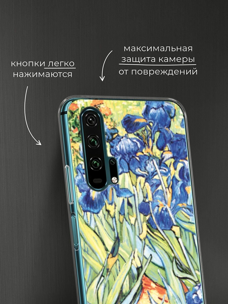 Чехол на Honor 20 Pro / Хонор 20 Про с принтом "Ирисы Ван Гог" — фото 1