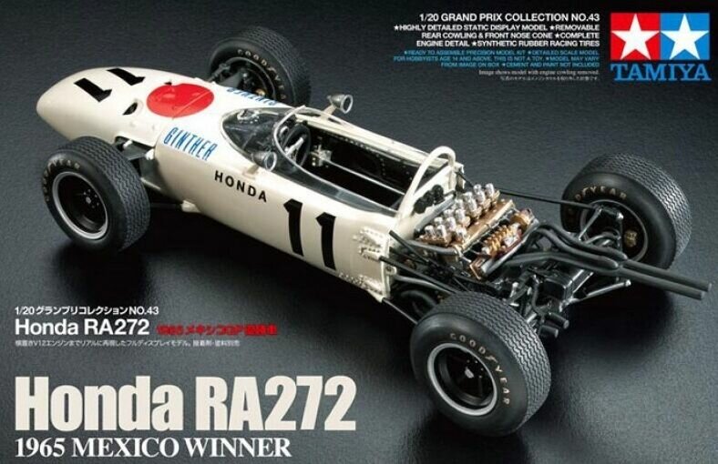 Tamiya 20043 1/20 гран-при серии No.43 RA272 1965 F1 Ginther/Bucknum сборная модель гоночный автомобиль