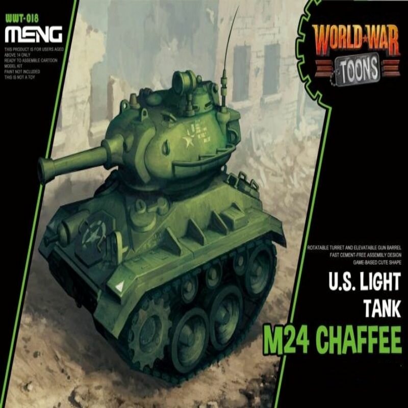 Meng wwt-018 q-верс я u.s.light tank m24 chaffee модель танки