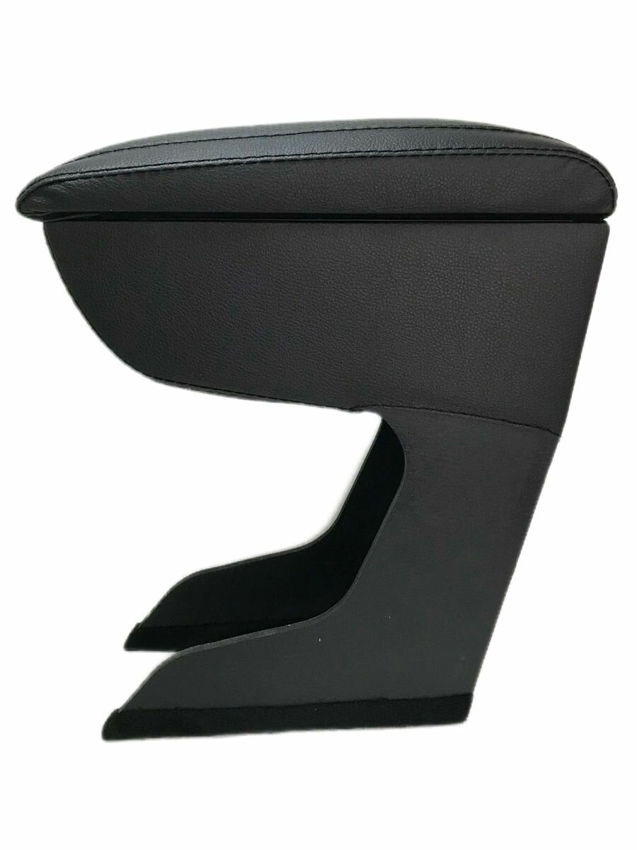 Подлокотник Renault logan (2004-2014) кожаный (черный, перфорированная крышка) оригинал, для рено логан