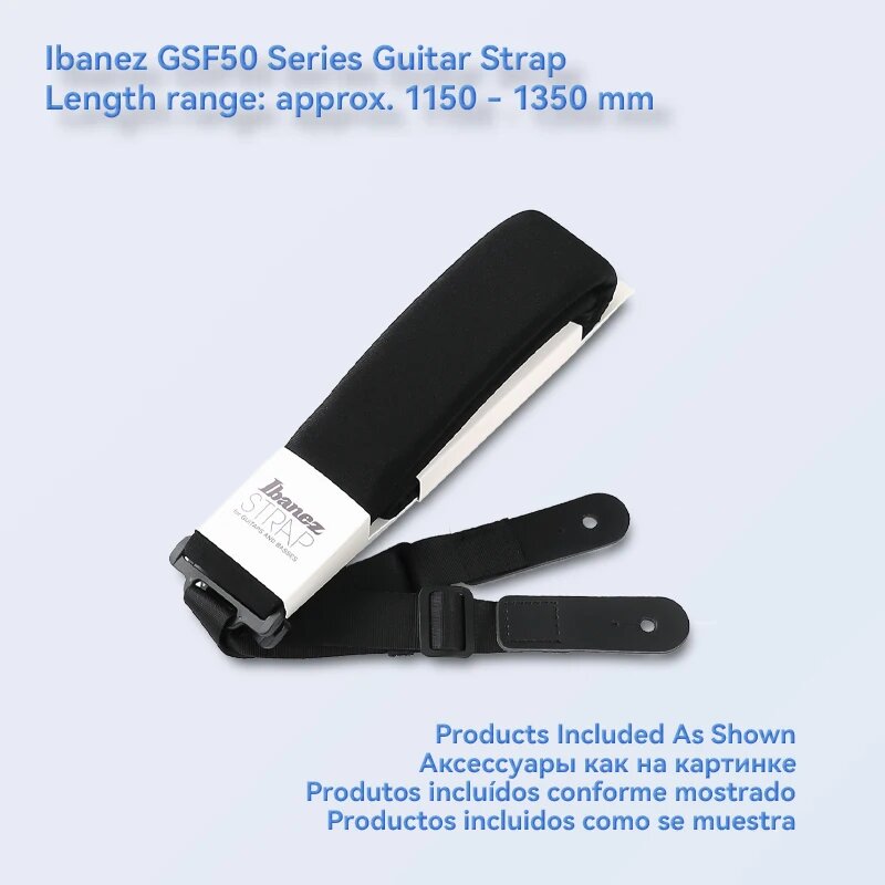 Ibanez GSF50 серия ремень для гитары Черный, GSF50-BK