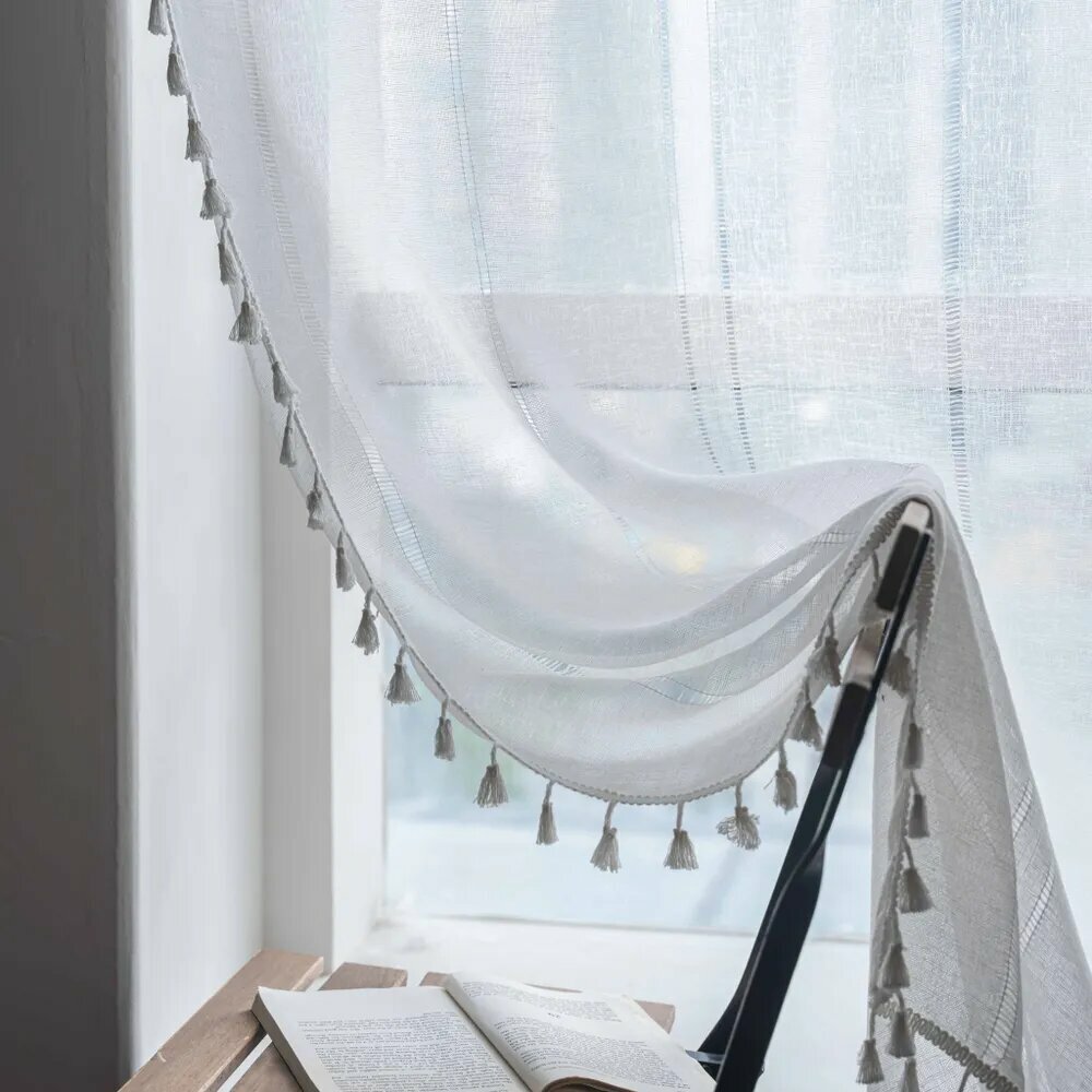 Тюль 150x260 см крепление Кулиска, белый