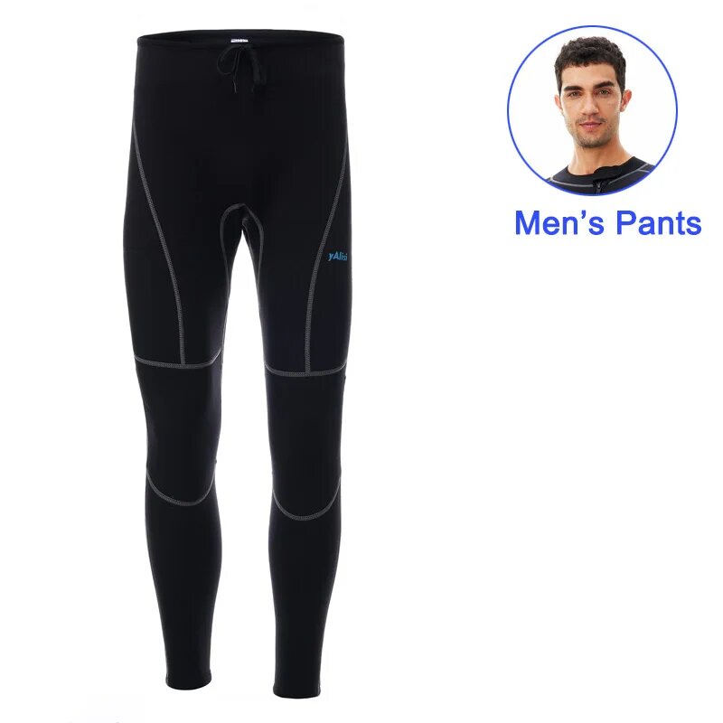 Женский неопреновый гидрокостюм 3 мм Черный, 3XL, Mens Pants