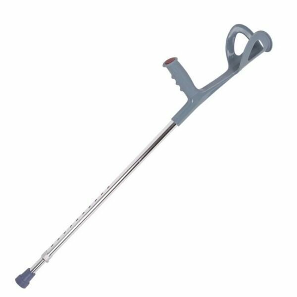 Костыль Ergoforce с опорой под локоть, Е 0504у, с УПС, серебристый