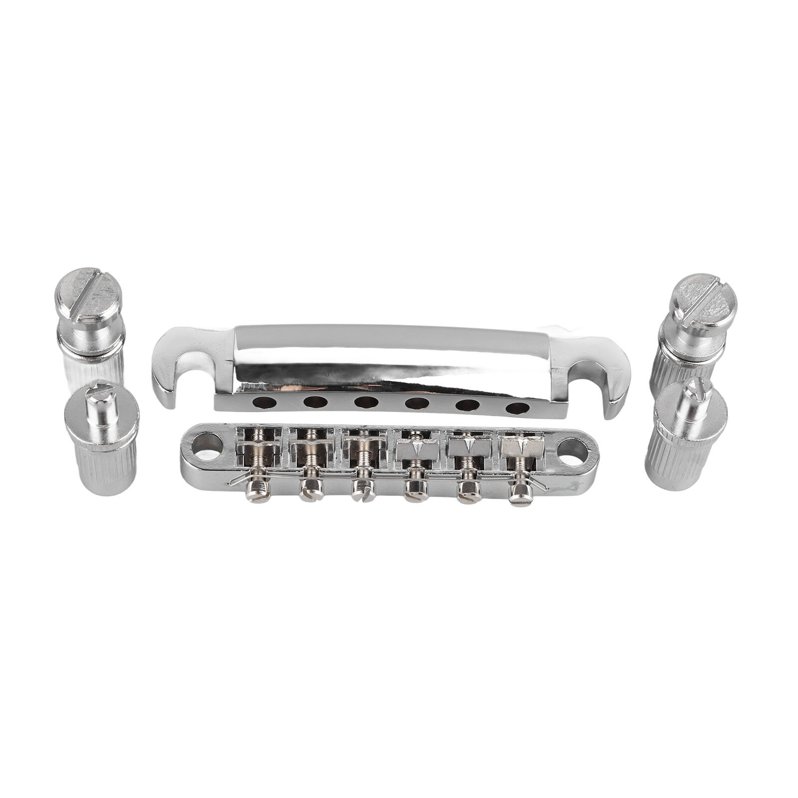 Vintage Guitar Bridge Set Stop Bar Tailpiece 6 Strings Electric Zinc Alloy Kit for LP