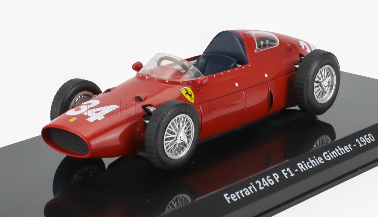 Модель коллекционная ALTAYA Ferrari F1 246P №34 richie ginther season 1960 - con vetrina - with showcase, red