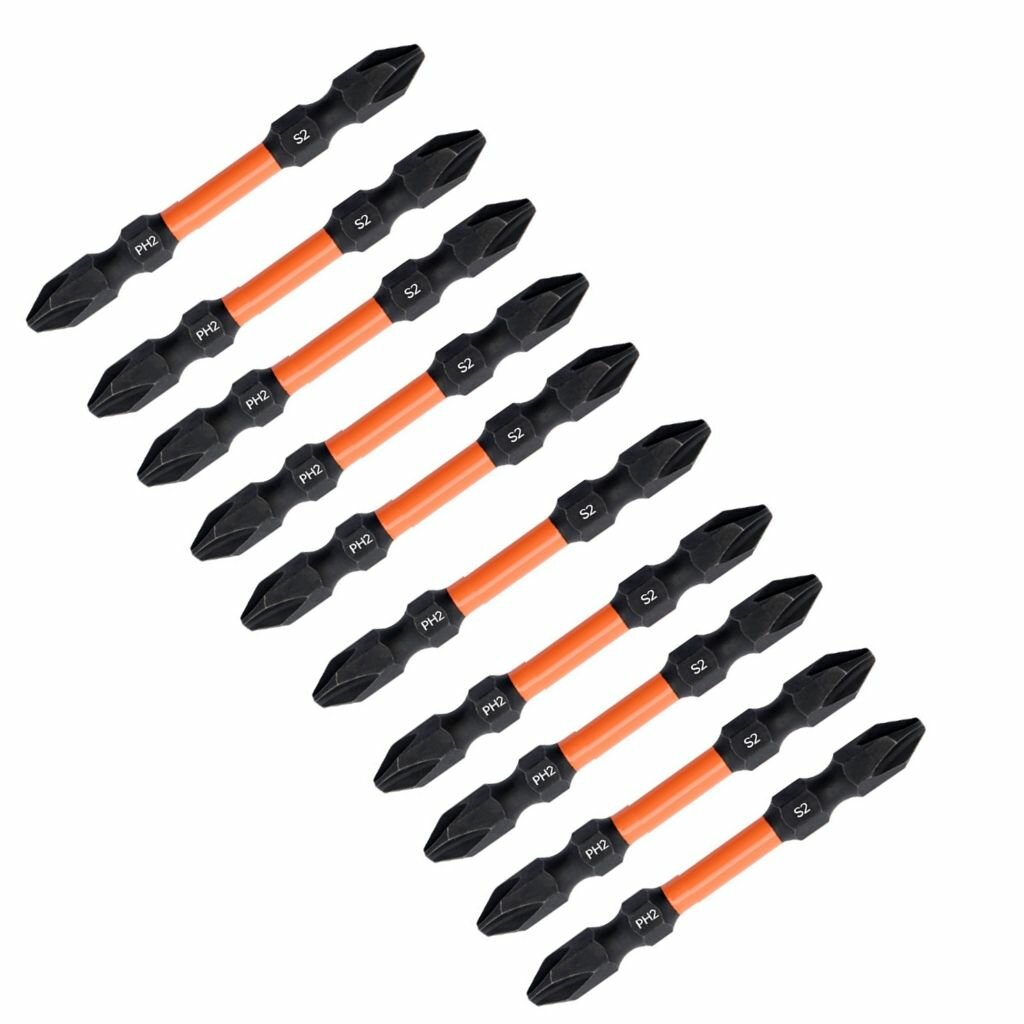 Набор из 10 крестообразных бит для отверток