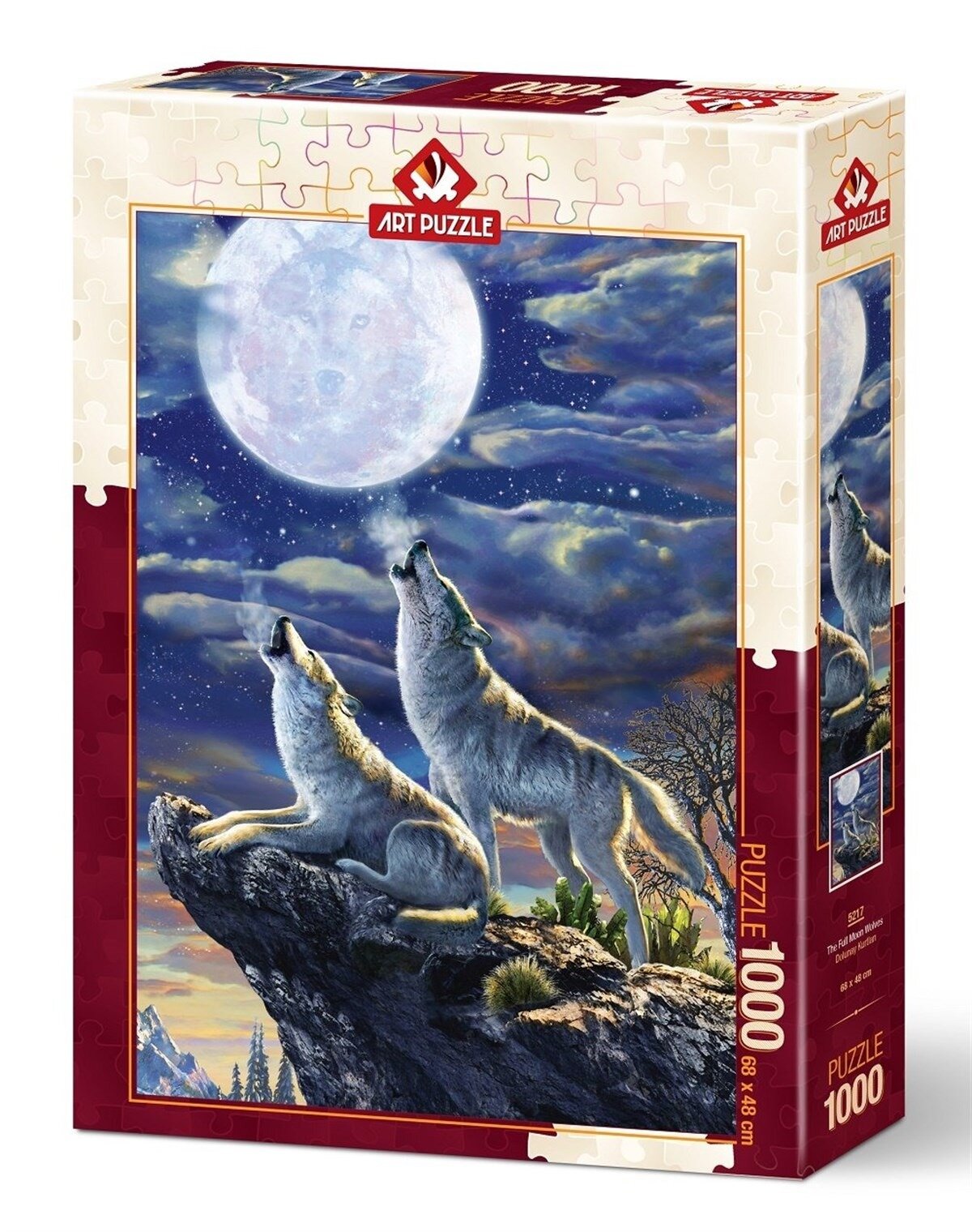 Пазл для взрослых Art Puzzle 1000 деталей, элементов: Волки полнолуния