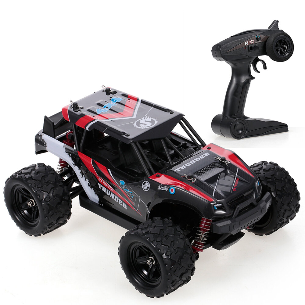 HS18311 1/18 4WD 36KM/H RC Car 2.4Ghz Красная Off Road RC Truck Cross-country Car для Adults and Kids Размер 18.5*26.5*12.5cm Батарея 7.4V1200mAh Время заряда 180 минут Время работы 20 минут Возраст 14+