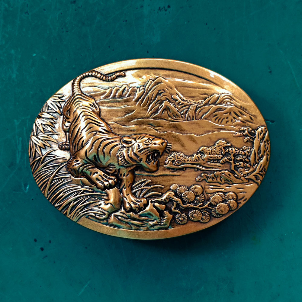 Пряжка для ремня 40 мм. Бляха на ремень мужской с горный тигр