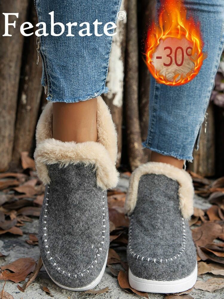 Сапоги зимние женские Зимние теплые ботинки Хлопковая обувь Полуботинки 600004
