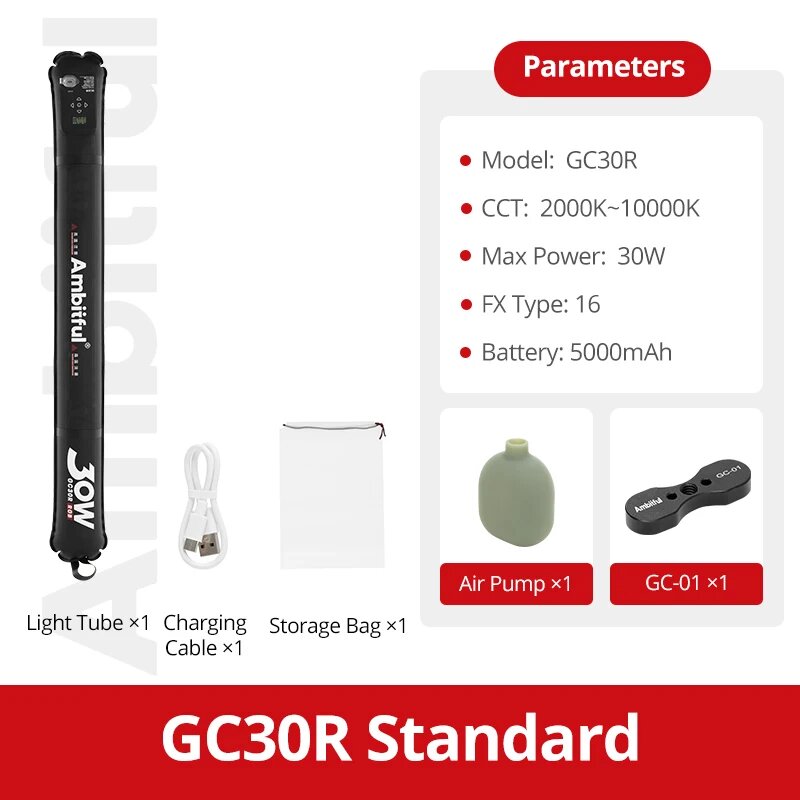Ambitful GC30R, 30W, 20000K-10000K, 5000mAh, Kit 1