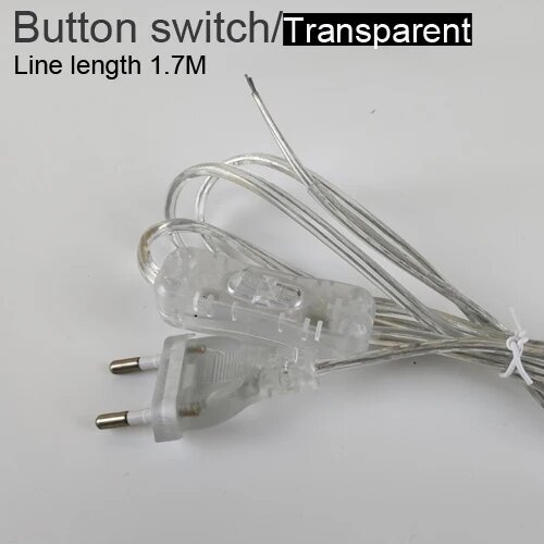 Диммерный провод для ламп 1,7 м Button Transparent