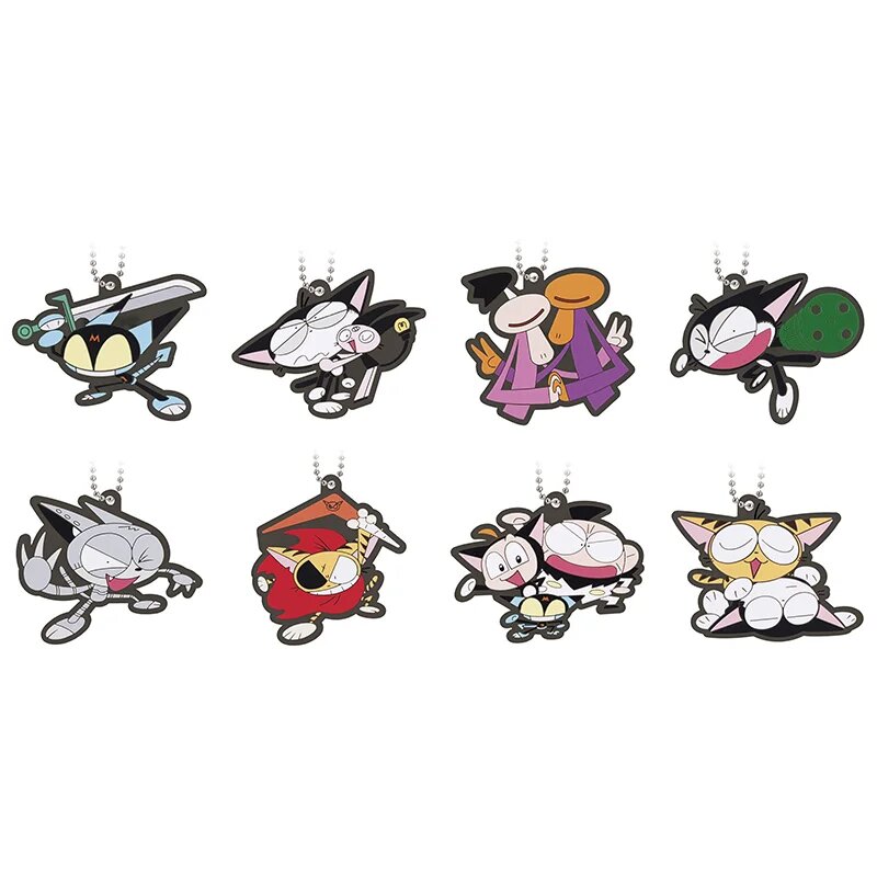 Bandai Gashapon Супер Крутой Кот Фигурка Серебряный, 8Pcs