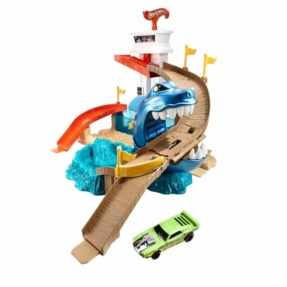 Hot Wheels Игровой набор Sharky Меняющие цвет транспортные средства BGK04