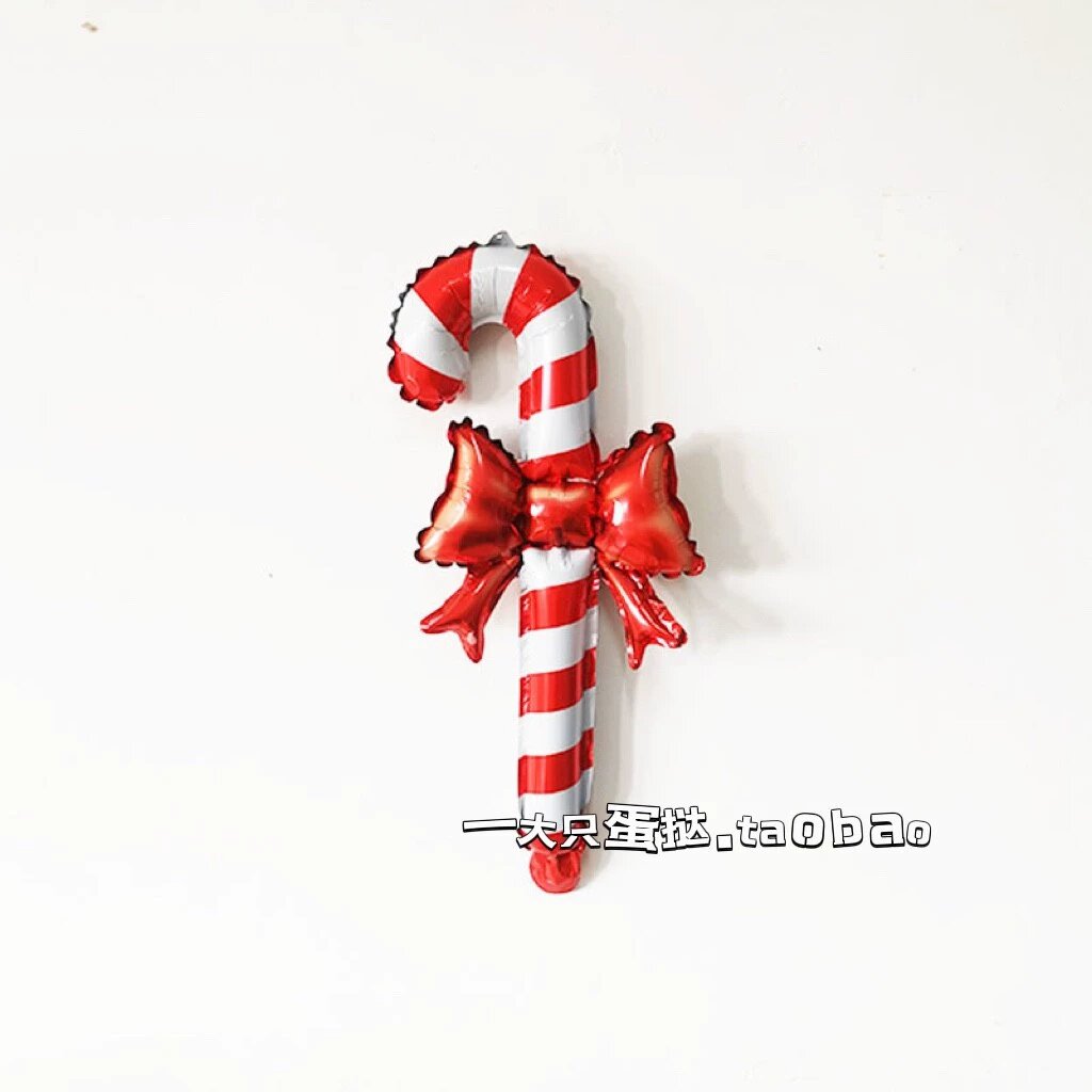 Рождественский воздушный шар из фольги на палочке: Дед Мороз, Снеговик, мультяшный персонаж, украшение для